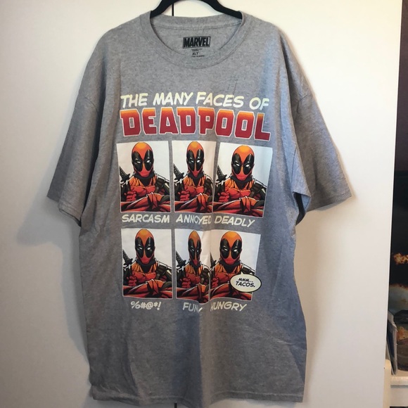 Marvel | Shirts | Mens Deadpool Tshirt Xlt | Poshmark